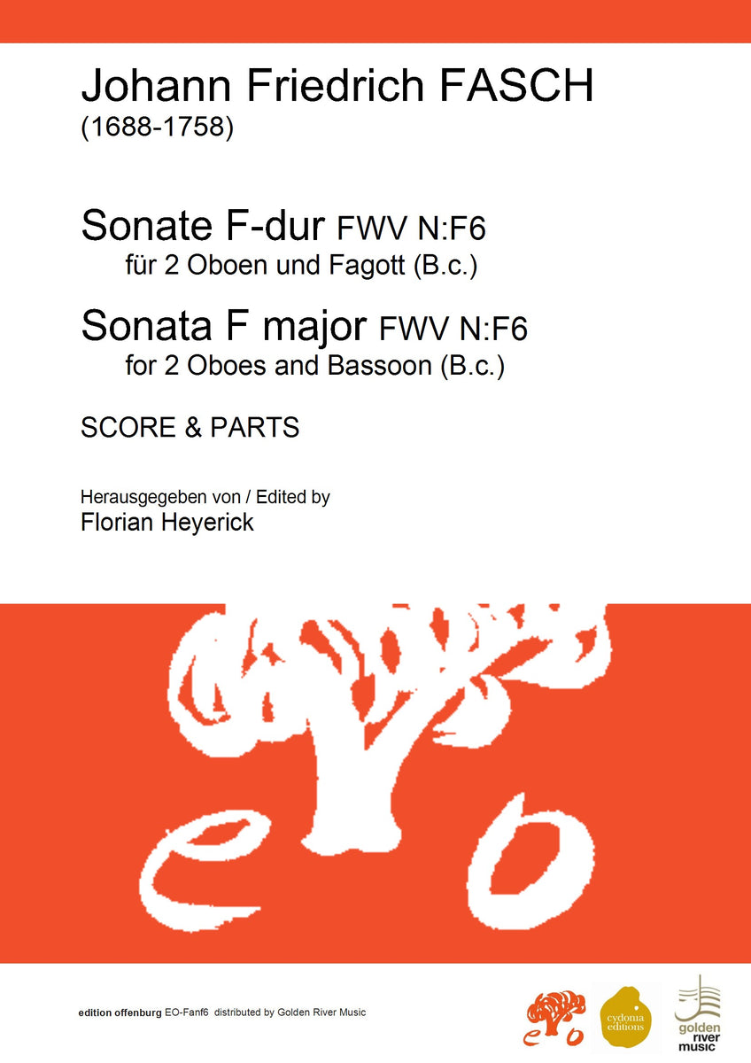 Fasch, Johann Friedrich: Sonata F major FWV N:F6, for 2 Oboes, Bassoon ...